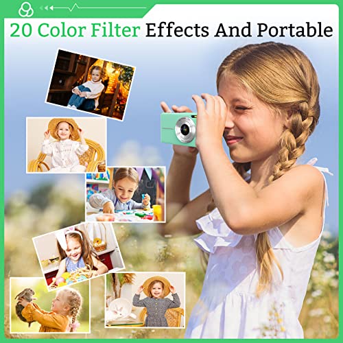 Digital Camera,Kids Camera with 32GB Card,Nsoela FHD 1080P 44MP Compact Vlogging Camera,Point and Shoot Camera 16X Digital Zoom, Portable Mini Kids Camera for Teens Students