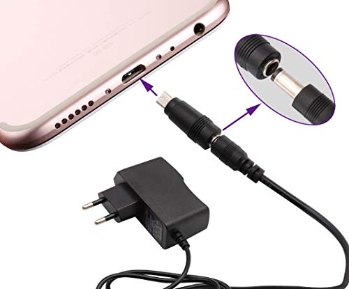 AAOTOKK Micro DC Power Adapter DC5.5x2.1mm to Micro USB 5V DC Power Supply Charging Cables Connector for Cellphone, Tablet,MP3 and Micro USB Device.(2Pack-Micro)