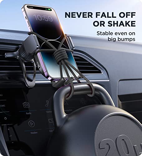Wireless Car Charger Mount, 15W Dual Coil Car Phone Holder Mount Wireless Charging for iPhone 14/13/12/11/X/8 Series, Auto Clamping Wireless Charging Car Mount for Galaxy Z Flip 4/3 S22/S21 Note 20/10