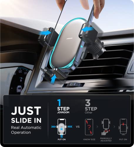 Wireless Car Charger Mount, 15W Dual Coil Car Phone Holder Mount Wireless Charging for iPhone 14/13/12/11/X/8 Series, Auto Clamping Wireless Charging Car Mount for Galaxy Z Flip 4/3 S22/S21 Note 20/10