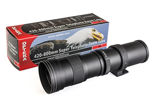 Opteka 420-800mm f/8.3 HD Telephoto Zoom Lens with UV Filter and 54" Tripod for Olympus EVOLT E-5, E-520, E-510, E-500, E-450, E-420, E-410, E-400, E-330 and E-300 Digital SLR Cameras
