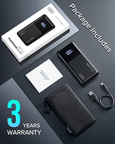 INIU Portable Charger, 45W USB C Power Bank Fast Charging with 15000mAh PD QC External Phone Battery Pack for iPhone 14 13 12 11 Pro Max X 8 iPad MacBook Steam Deck Samsung S22 S21 S20 Tablets PPS