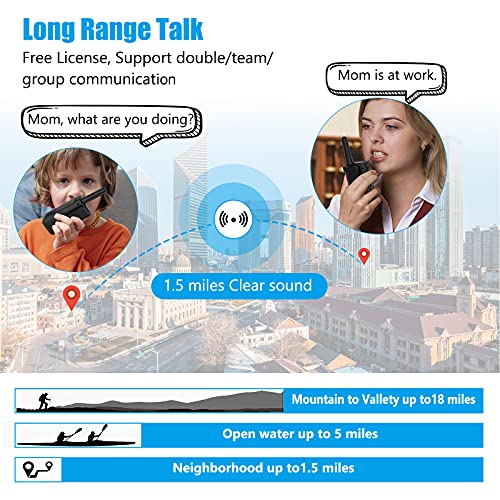 Walkie Talkies, NXGKET Walkie Talkies for Adults Long Range 4 Pack, 22 Channels Two-Way Radios FRS VOX, Walky Talky Rechargeable with Li-ion Battery USB Charger Auto Squelch for Biking Camping Hiking