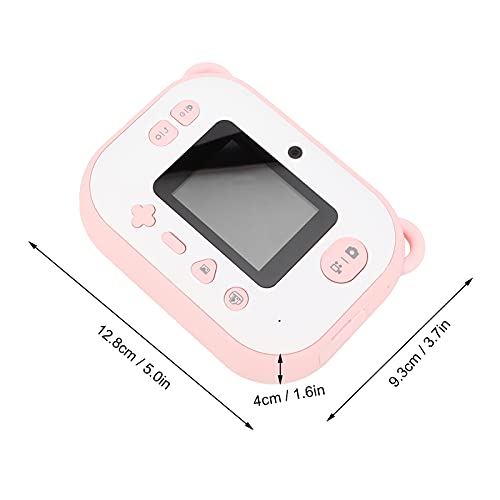 Print Out Camera, Photos Appear Immediately Small Portable One-Click Printing Kids Camera Prints Photos Easily Grasp for Kids for Outdoor(Pink)