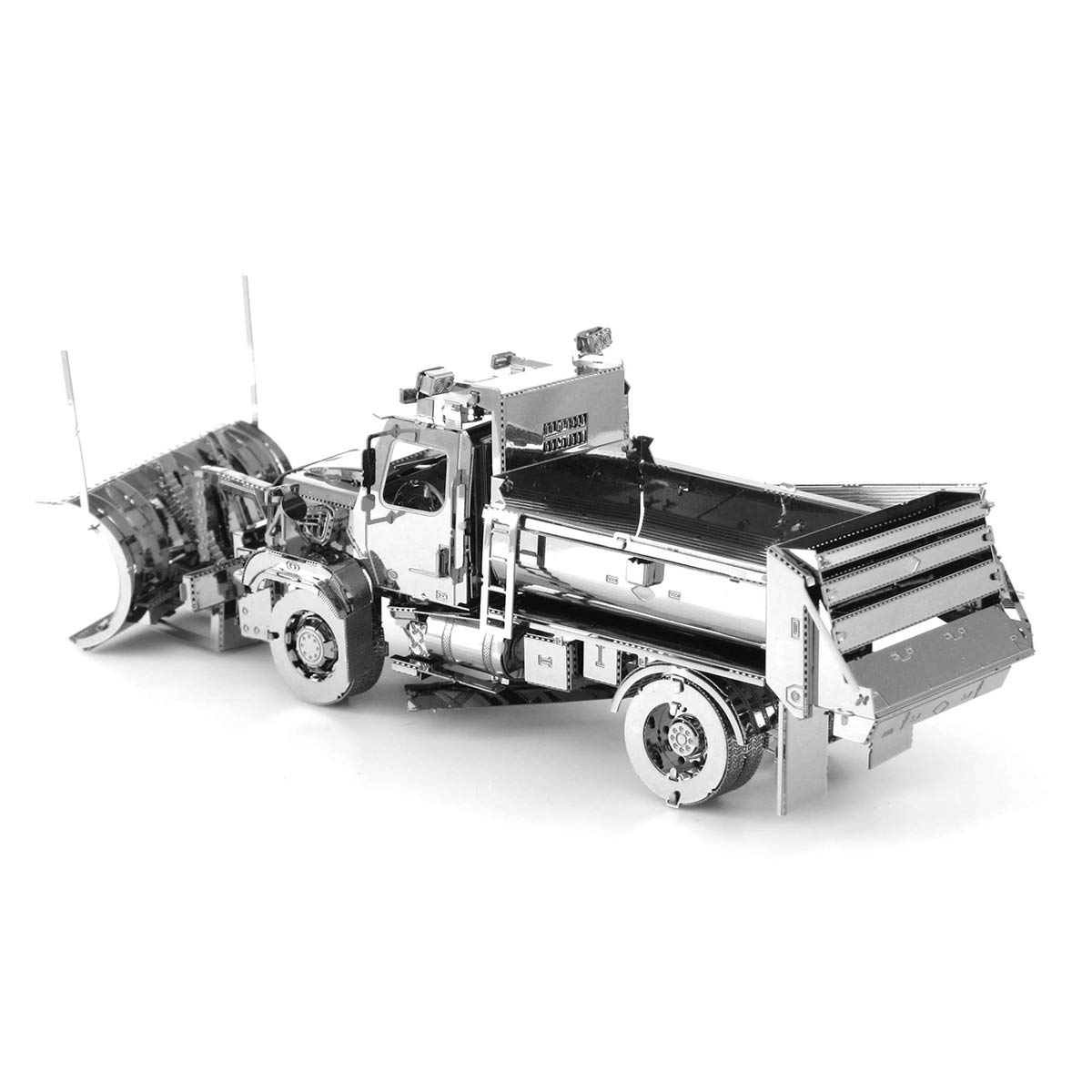 Fascinations Metal Earth Freightliner Snow Plow 3D Metal Model Kit Bundle with Tweezers