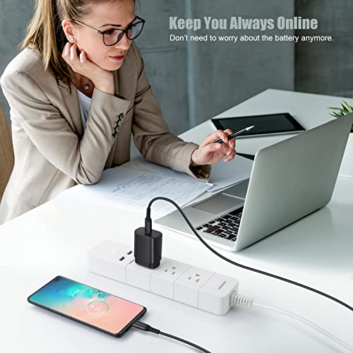 USB C Wall Charger, Excgood 25W Super Fast Charging Wall Charger Compatible for Galaxy S23 Ultra S22 S21 FE S20 A53 A23 A14 Z Flip4 Fold4 3, Note, Pixel 6 Pro 7 and More Type C Devices (2Pack)