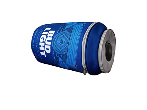 Bud Light Soft Can Shape Speaker Cooler Backpack Bluetooth Portable Travel Cooler with Built in Speaker Bud Light Wireless Speaker Cool Ice Pack Cold Beer Stereo for Apple iPhone, Samsung Galaxy