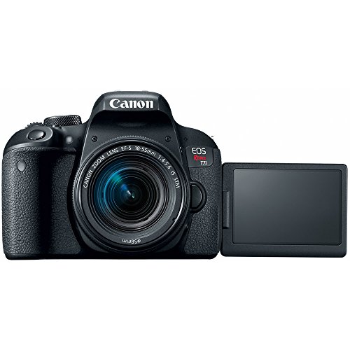 Canon EOS Rebel T7i Digital SLR Camera with EF-S 18-55mm I.S. STM Lens (1894C002) with 32GB Ultra SDHC Memory Card, Dual Battery and Shotgun Mic Pro Mobile Video Bundle