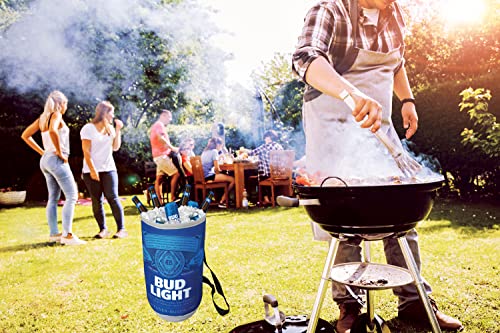 Bud Light Soft Can Shape Speaker Cooler Backpack Bluetooth Portable Travel Cooler with Built in Speaker Bud Light Wireless Speaker Cool Ice Pack Cold Beer Stereo for Apple iPhone, Samsung Galaxy