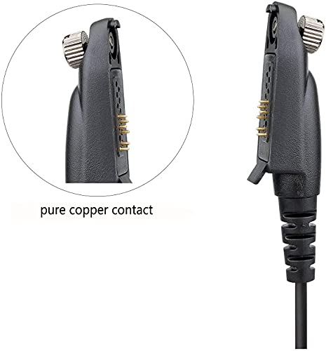 Retevis RT29 Walkie Talkie Earpiece, Compatible RT29 RT47 RT47V RT48 RB23 RB46 RT83 RT87 Ailunce HD1 Motorola EX500 GP328Plus Two Way Radio, Covert Acoustic Tube Headset with Mic(1 Pack)