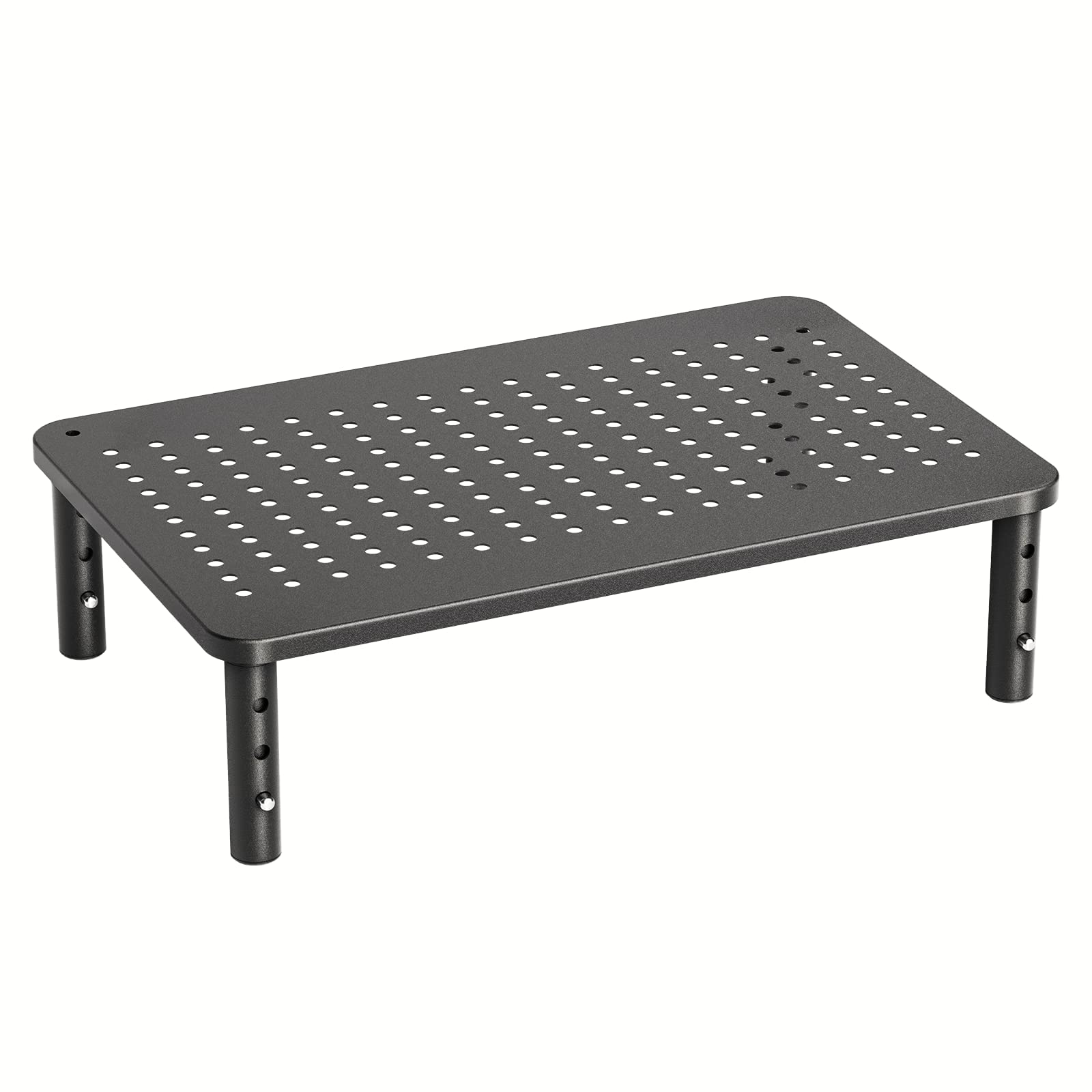 Monitor Stand, Monitor Stand Riser 3 Height Adjustable, Monitor Riser with Airflow Vents, Laptop Stand for Desk, Laptop Riser, Desk Organizer for Monitor, 15.6" Laptop, PC, Printer