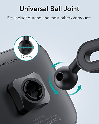 ESR HaloLock Dashboard Magnetic Wireless Charger, Compatible with MagSafe Car Charger, Windshield Car Mount Compatible with iPhone 14/14 Plus/14 Pro/14 Pro Max and 13/12 Series, Black