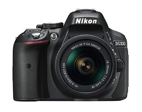 Nikon D5300 Digital SLR Camera - Black (24.2 MP, AF-P 18-55mm VR Lens Kit) 3-Inch LCD Screen - International Version (No Warranty)