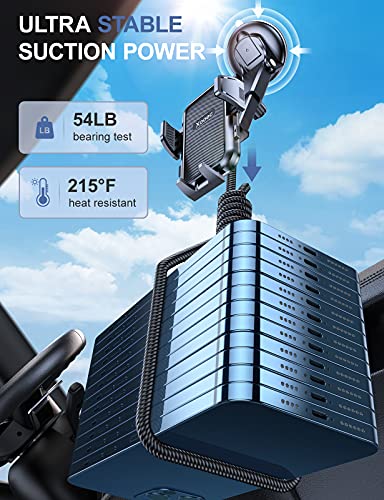 Xooec Car Phone Holder Mount [Durable & Super Suction] Cell Phone Mount for Car Dashboard Air Vent Windshield Universal 360 Hands Free Stand for iPhone 13 12 11 Pro Max Samsung Galaxy Note S21 Ultra