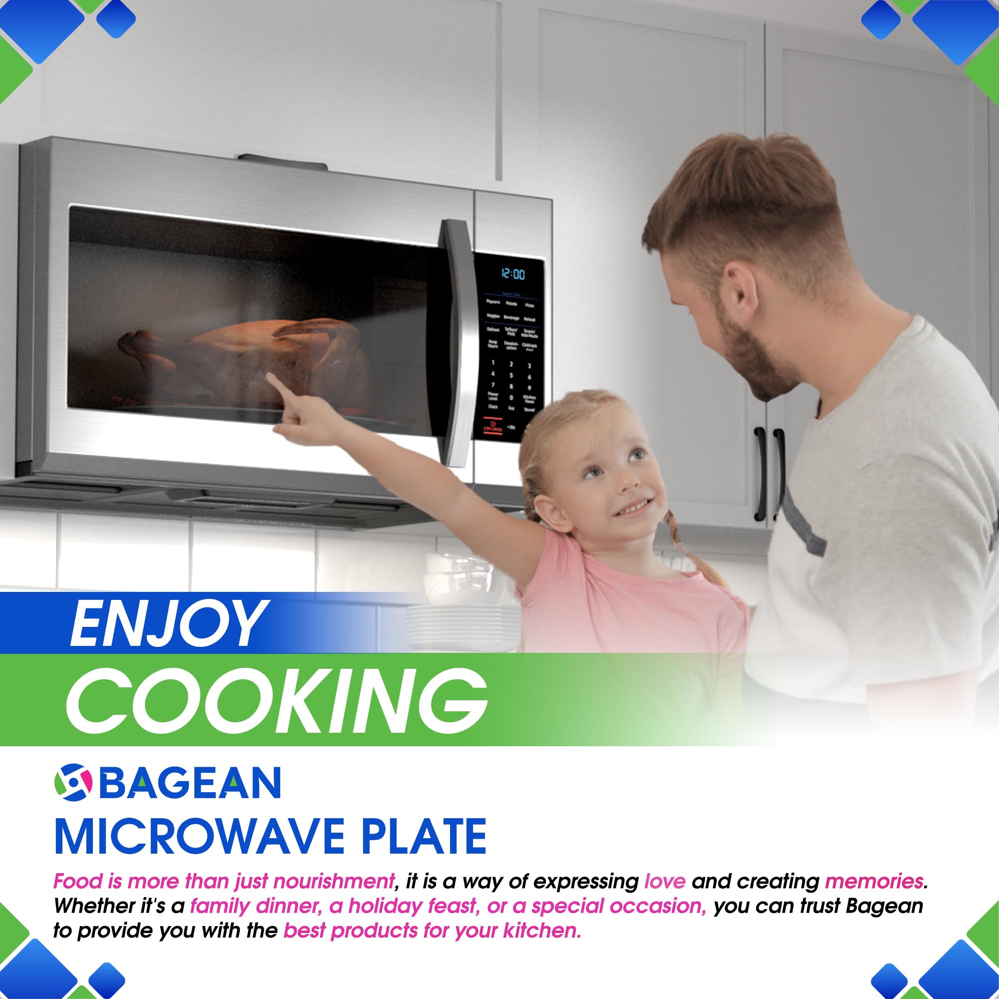 Microwave Plate Replacement for Whirlpool W10337247, W11367904 Microwave Glass Turntable Tray 12 Inch