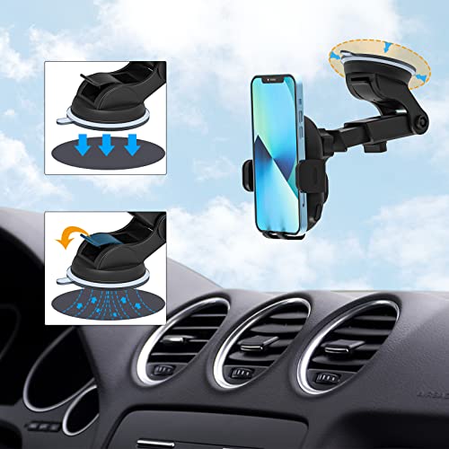 SUPERNIGHT Wireless Car Charger, 15W Qi Fast Charging Auto Clamping Phone Holder Mount on Air Vent & Dashboard for iPhone Samsung Galaxy etc, Wireless Auto-Sensing Charger Phone Holder
