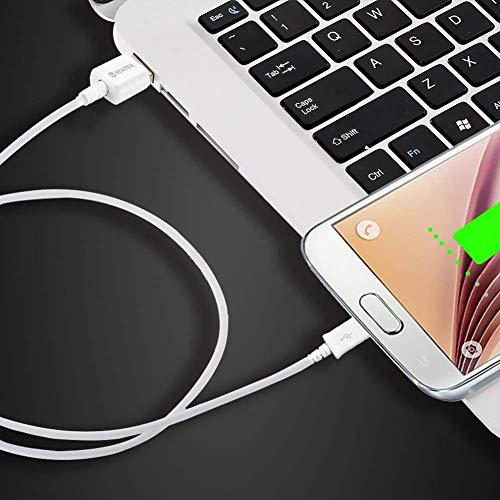 Galaxy S7 Adaptive Fast Charging Wall Charger Kit Set with Micro 2.0 USB Cable, Compatible with Samsung Galaxy S7/Edge/S6/Note5/4/S3 (White)
