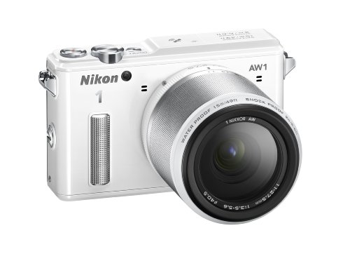 Nikon 1 AW1 14.2 MP HD Waterproof, Shockproof Digital Camera System with AW 11-27.5mm f/3.5-5.6 1 NIKKOR Lens (White)