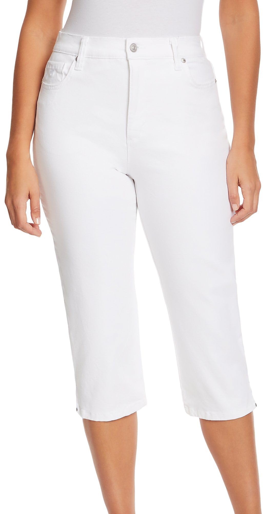 Gloria Vanderbilt Women's Amanda Capri Jean, Vintage White, 10 Regular