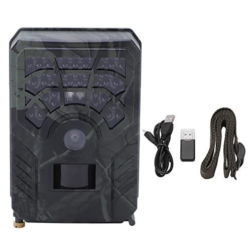 Socobeta Hunting Camera, Wildlife Monitoring 1MP Color CMOS HD Trail Camera with Strap for Villa House