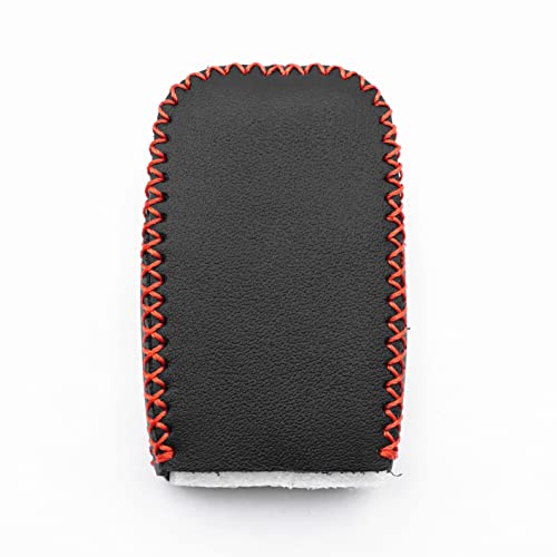 MJKEYAuto Black Leather 4 5 6 Buttons Smart Remote Key Fob Cover Chain Case for Ram 1500 2019 2020 2021 2022 2023 OHT-4882056 (4 Buttons)