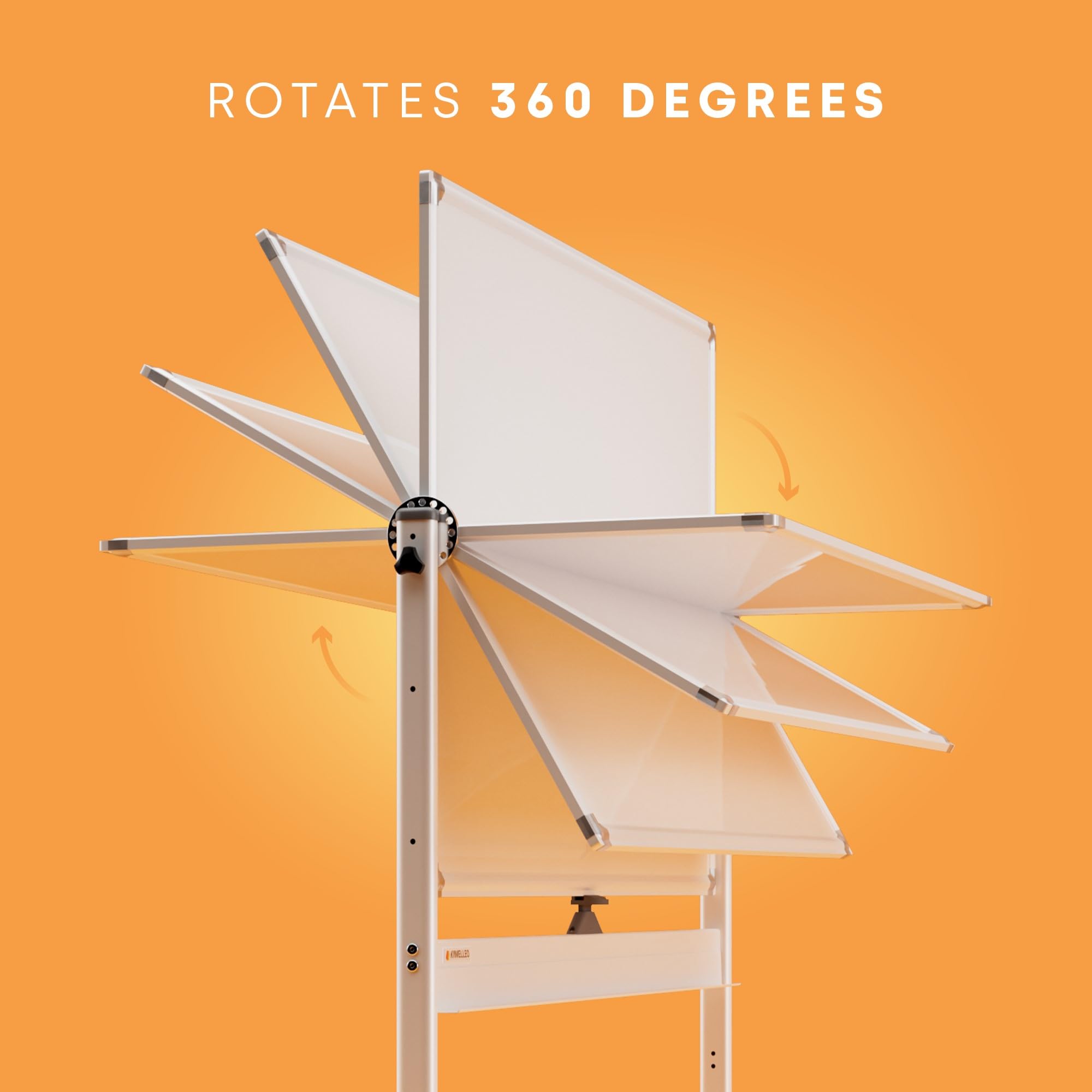Rolling Magnetic Whiteboard 48 x 36 - Large Portable Dry Erase Board with Stand - Double Sided Easel Style Whiteboard with Wheels - Mobile Standing Whiteboard for Office, Classroom & Home