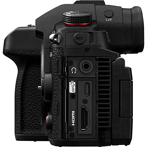 Panasonic Lumix GH6 Mirrorless Camera (DC-GH6BODY) + Sony 64GB Tough SD Card + Card Reader + Case + Flex Tripod + Hand Strap + Memory Wallet + Cap Keeper + Cleaning Kit