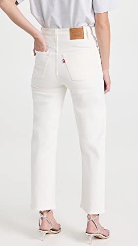 Levi's Women's Premium Ribcage Straight Ankle Jeans, Cloud Over-White, 25