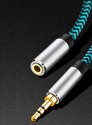 Hftywy AUX Extension Cable 20FT 3.5mm Male to Female Stereo Audio Extension Cable Headphone Extension Cable Compatible for iPhone, iPad, Smartphones, Tablets, Media Players