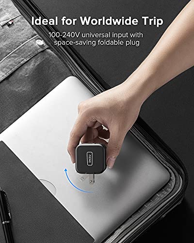 USB C Charger, INIU 20W PD3.0 Fast Charging Wall Charger with Foldable Plug, Universal USB Type C Power Adapter Block Compatible with iPhone 13 12 11 Pro XS X 8 Samsung S20 iPad Pro AirPods Google etc