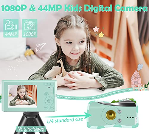 UIKICON Digital Camera, FHD 1080P Kids Camera Video Camera with 32GB SD Card 16X Digital Zoom, Compact Point and Shoot Camera Portable Small Camera for Teens Students Boys Girls - Green
