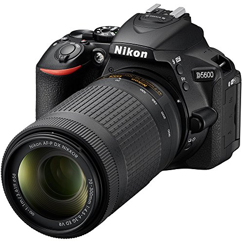 Nikon D5600 24.2 MP DX-Format DSLR Camera with AF-P 18-55mm VR & 70-300mm Lens Kit + 32GB Battery Grip Accessory Bundle