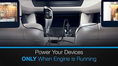Pwr Extra Long 11 Ft Car Charger for Dual Screen Portable DVD Player Sylvania Philips Insignia Ematic: Ly-02 Ay4133 Ay4197