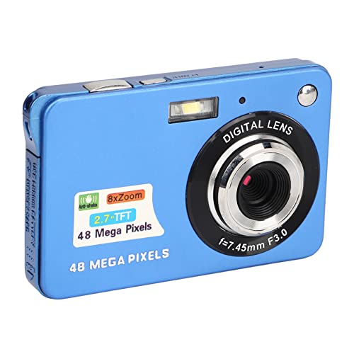 Digital Camera, 2.7 4K LCD Compact Camera, 48 MP for Shooting (Blue)