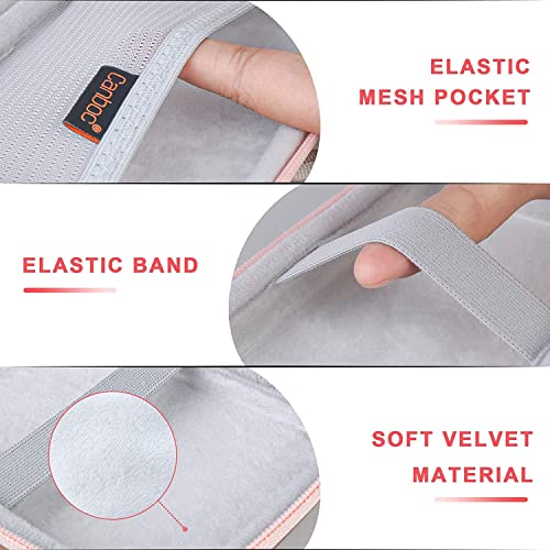 Canboc Hard Carrying Case for UCOMX Nano 3 in 1 Wireless Charger, Magnetic Foldable Charging Station, Mesh Pocket for Cable Storage or Other 3 in One Wireless Charger Accessories, Rose Gold(CASE ONLY)