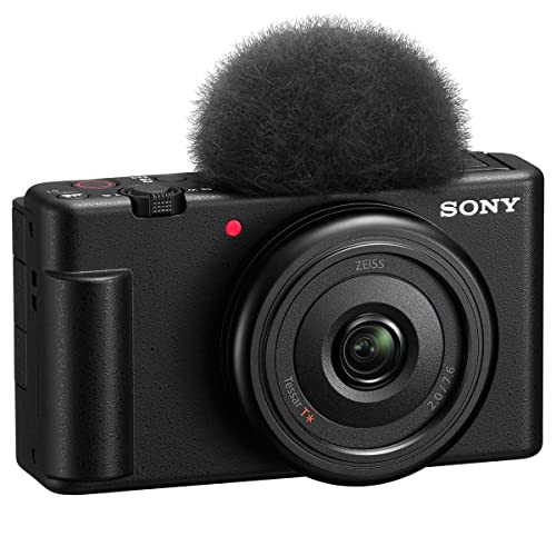 Sony ZV-1F Vlogging Camera, Black Bundle with Corel PC Software Kit, 32GB SD Card, Shoulder Bag