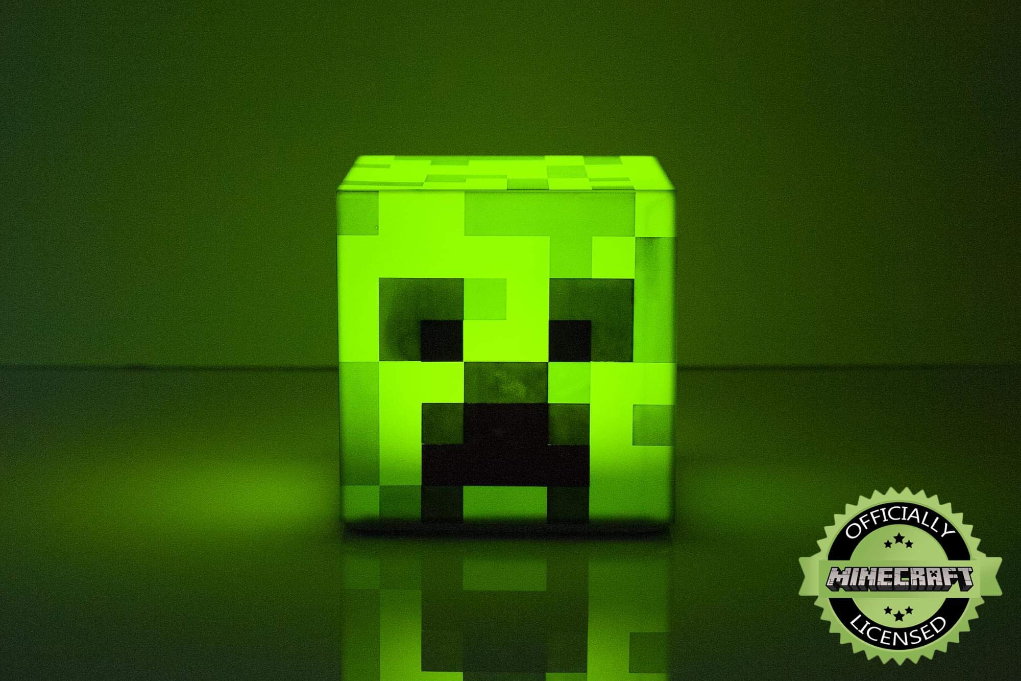 Minecraft Creeper LED Mood Light Creeper Lamp Mood Lighting Battery Powered | Collectible Mood Lamp | Green Mood Light LED Creeper | 5 Inches Tall