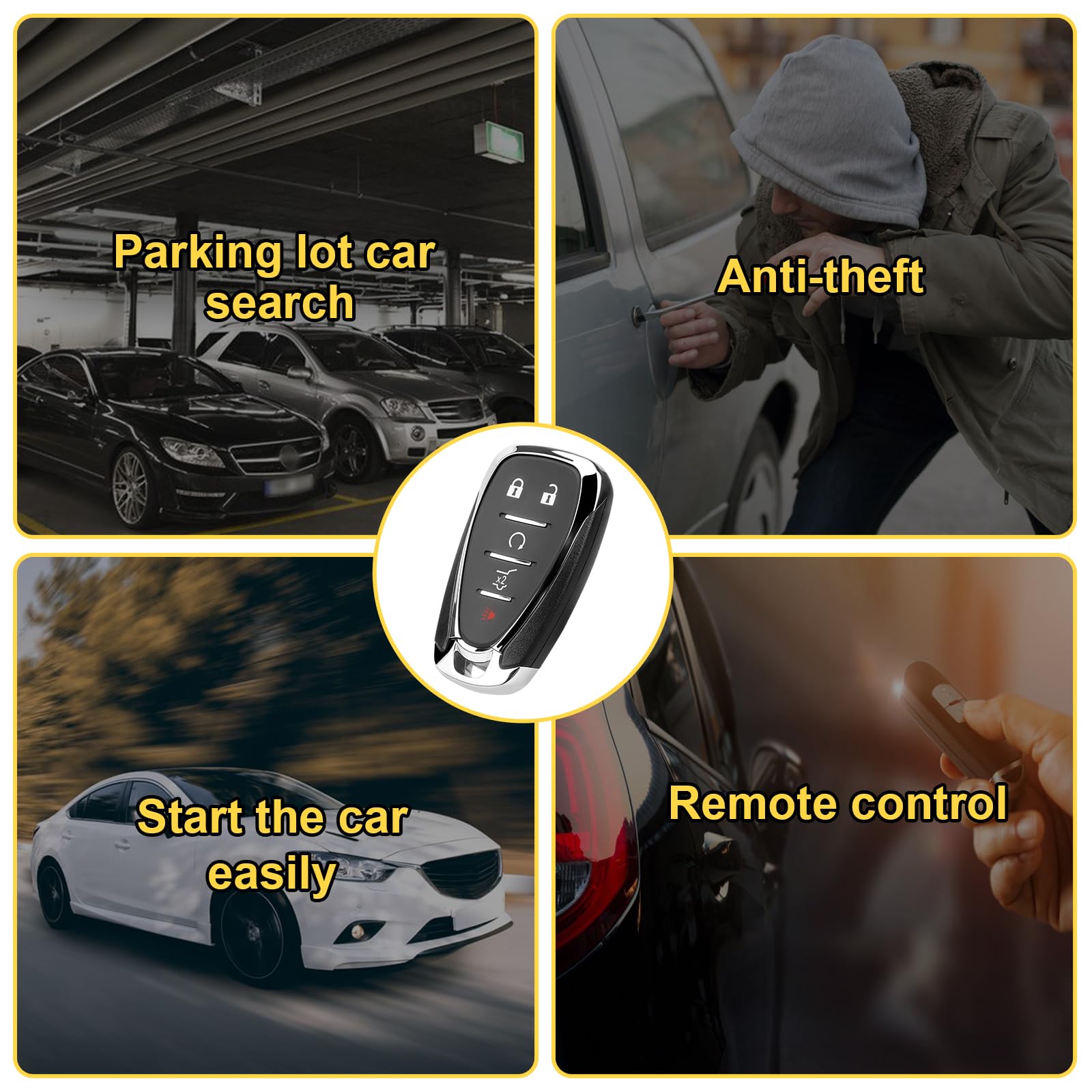 Key Fob Replacement Proximity Fit for Chevy Equinox LT LS L Premier Plus Sport Utility 2018 2019 2020 2021 Smart Keyless Entry Remote Control Start HYQ4EA 13529650 13584498