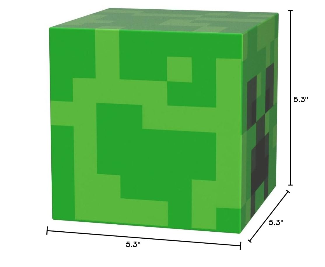 Minecraft Creeper LED Mood Light Creeper Lamp Mood Lighting Battery Powered | Collectible Mood Lamp | Green Mood Light LED Creeper | 5 Inches Tall