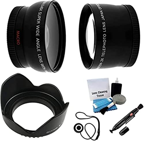 UltraPro 40.5mm Essential Lens Kit, Includes 2X Telephoto Lens, 0.45x HD Wide Angle Lens w/Macro, and Flower Tulip Lens Hood for Select Nikon Lenses. UltraPro Deluxe Accessory Set Included