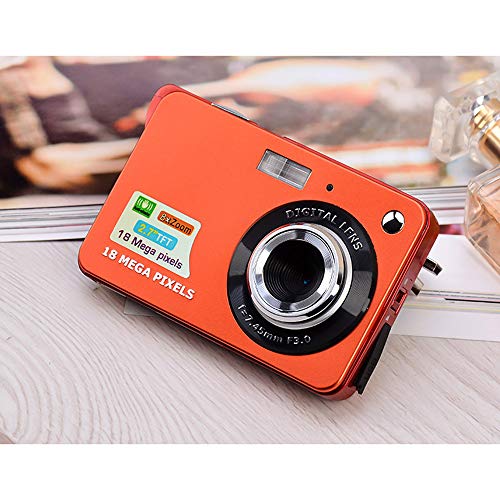 Explopur Digital Camera Mini Pocket Camera 18MP 2.7 Inch LCD S n 8X Zoom Smile Capture Anti-Shake with Battery