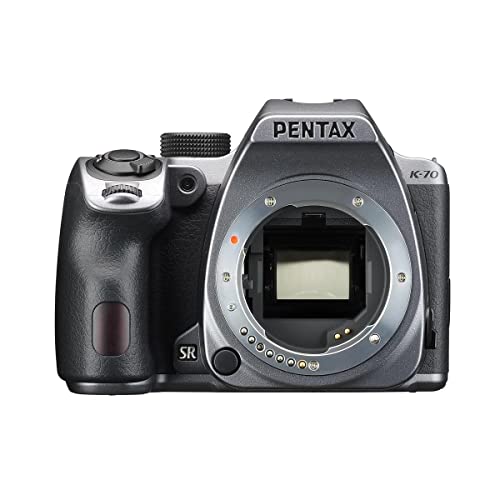 Pentax K-70 24MP FHD Digital SLR Camera Body Silver - Bundle w/32GB SDHC U3 Card, Holster Case, Spare Battery, Tripod, Cleaning Kit, Memory Wallet, Card Reader, Triple Shoe V Bracket, Software Pack