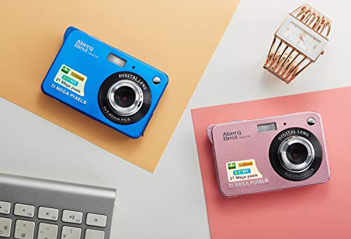 Digital Camera, AbergBest Mini Kids Digital Cameras for Teens with 8X Zoom HD 720P Compact Camera with LCD Screen for Students, Boys, Girls, Kids
