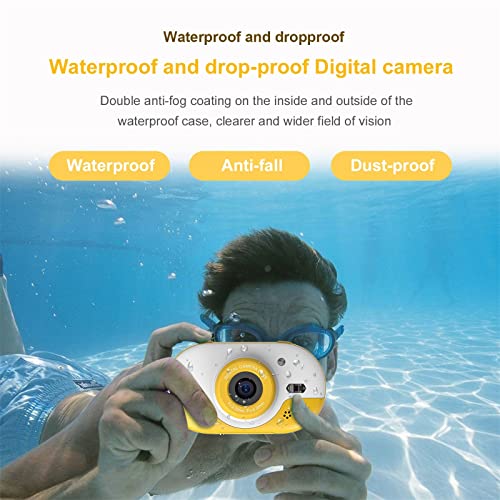 Niaviben Mini Portable Digital Camera for Kid's Waterproof Camera Front and Rear Dual 24 Million Pixel Compact Camera 2.4 Inch Blue