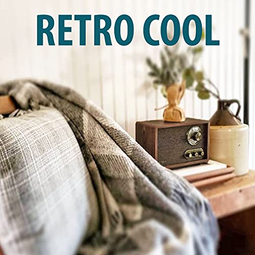 Victrola Retro Wood Bluetooth FM/AM Radio with Rotary Dial, Espresso