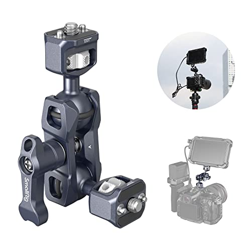 SmallRig Camera Magic Arm, Flexible Articulating Arm with 1/4β Screws, Field Monitor Mount with Dual Ballhead, Aluminum - 3873