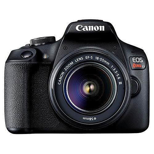 Canon Rebel T7 with 18-55mm III Lens Bundle Includes: Extra Replacement Battery and Travel Charger, Ultra 64GB SD, Slave Flash, Filter Kit, Backpack, 72" Monopod, Shutter Remote and More