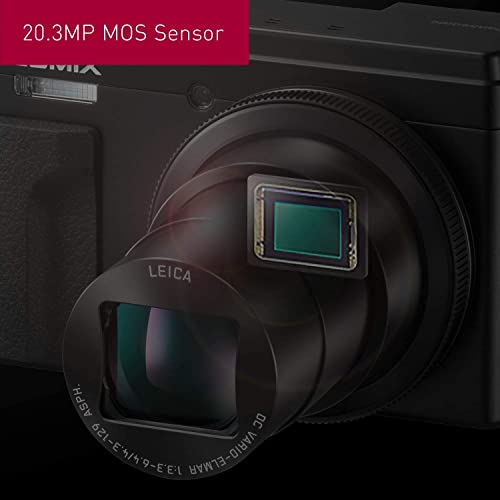 Panasonic LUMIX ZS80D 4K Digital Camera, 20.3MP 1/2.3-inch Sensor, 30X Leica DC Vario-Elmar Lens, F3.3-6.4 Aperture, WiFi, Hybrid O.I.S. Stabilization, 3-Inch LCD, DC-ZS80DS (Silver)