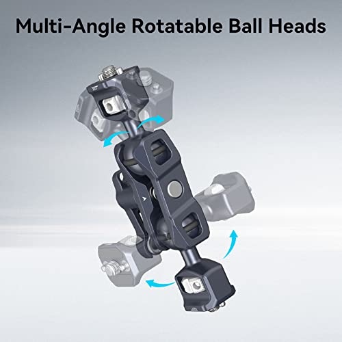 SmallRig Camera Magic Arm, Flexible Articulating Arm with 1/4β Screws, Field Monitor Mount with Dual Ballhead, Aluminum - 3873