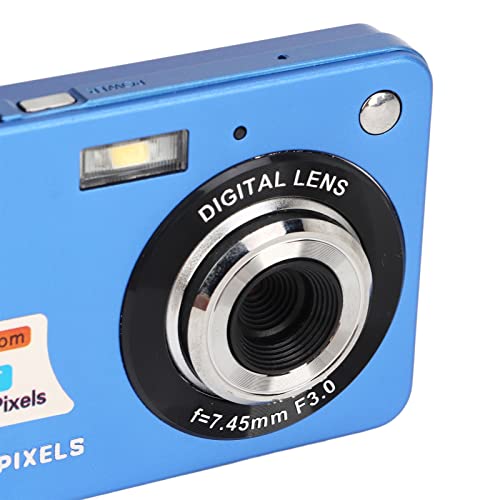 Digital Camera, 4K Digital Camera 2.7in LCD Display 8X Zoom Anti Shake Vlogging Camera for Photography Continuous Shooting (Blue)